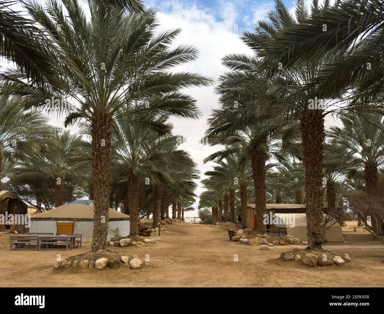 A campsite called "Han Shel Itzik" at the outskirst of the Israeli ...