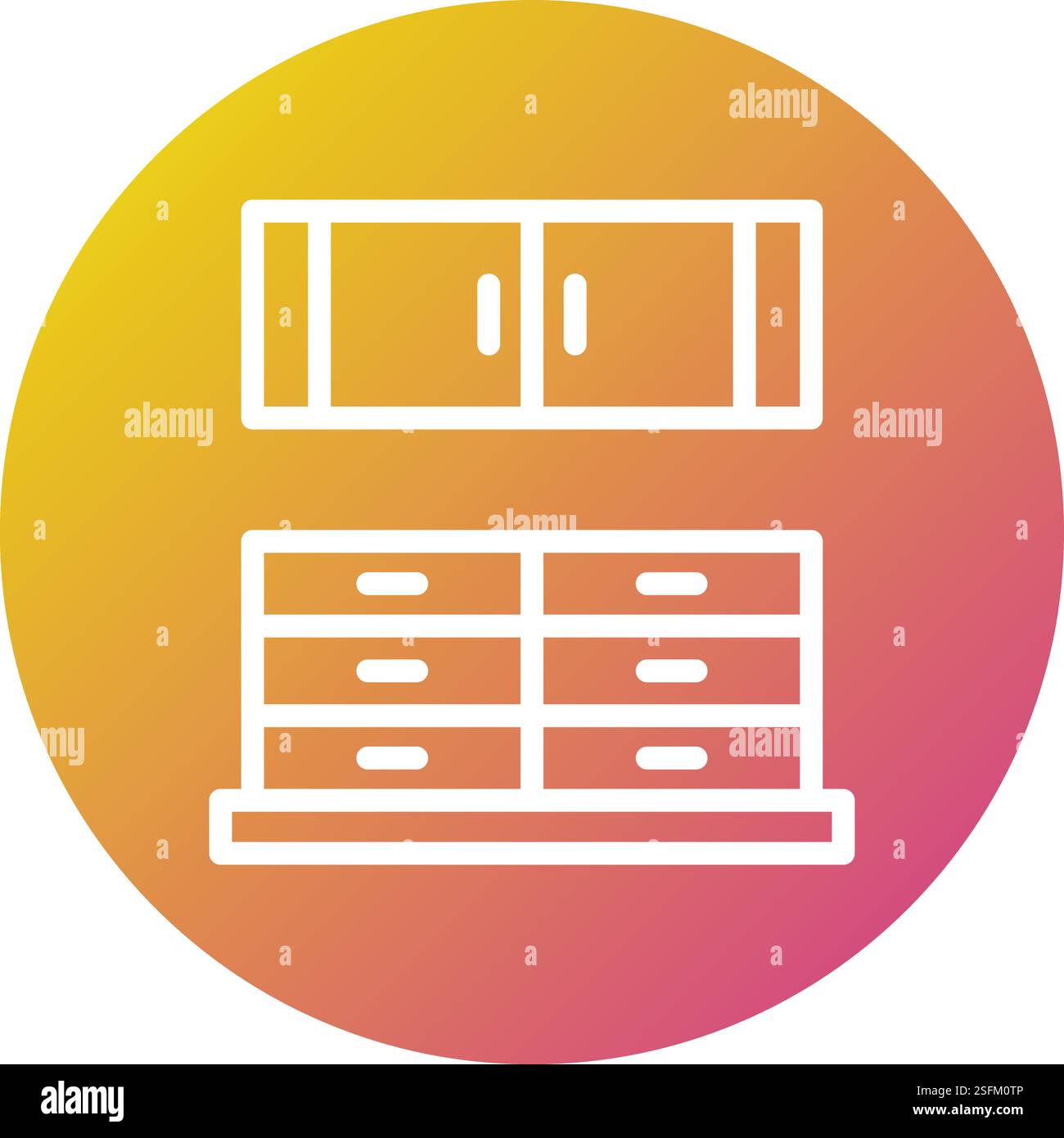 Kitchen Cabinet Vector Icon Design Illustration Stock Vector Image ...
