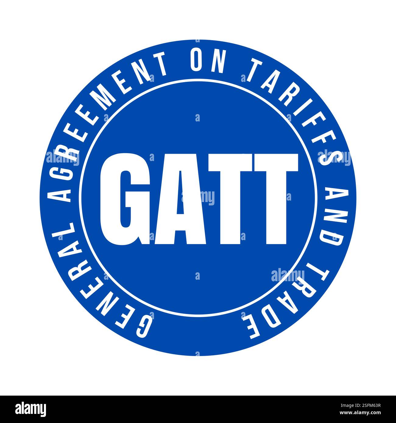 GATT General agreement on tariffs and trade symbol icon Stock Photo - Alamy