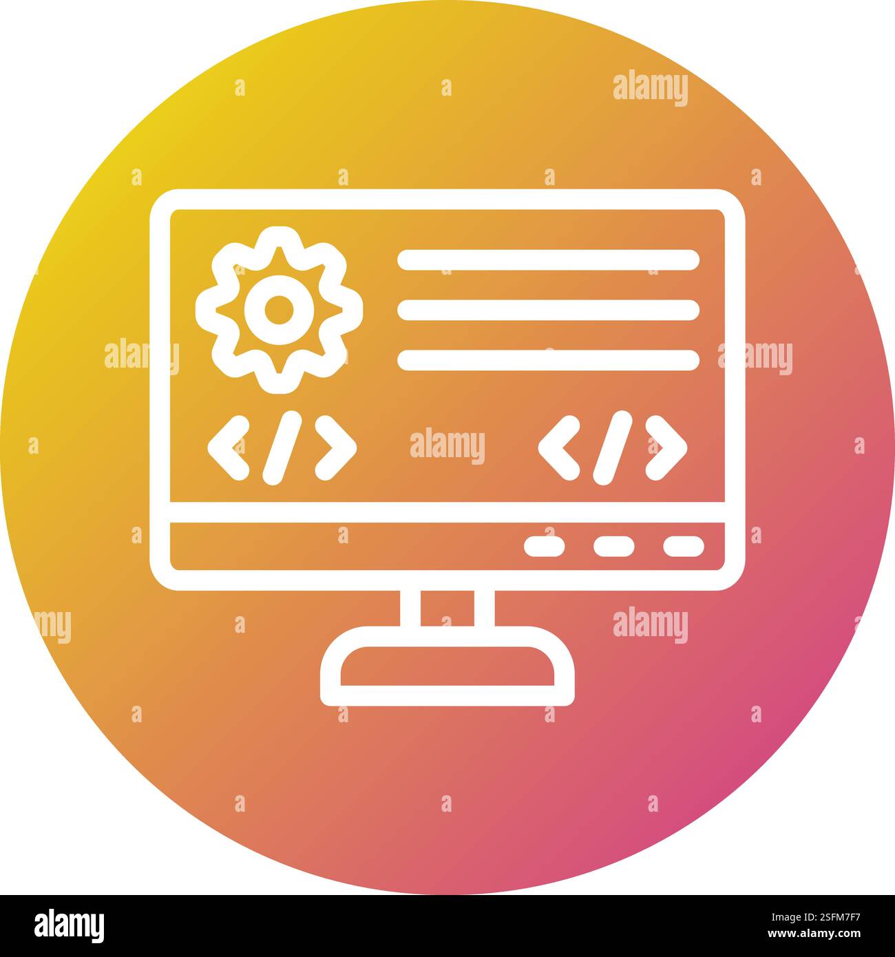 Programming line vector icons hi-res stock photography and images - Alamy