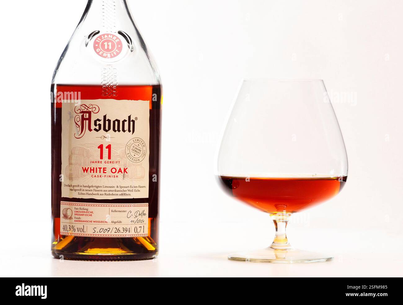 Germany - February 9, 2025: In this photo illustration, a bottle of ...