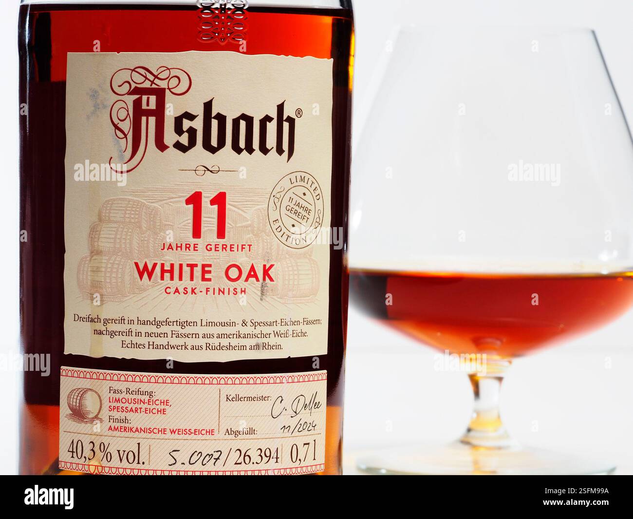 Germany - February 9, 2025: In this photo illustration, a bottle of ...