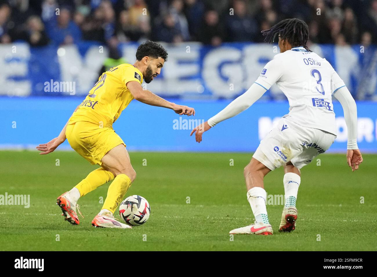 France. 09th Feb, 2025. 22 Rafik MESSALI (tfc) during the Ligue 1 ...