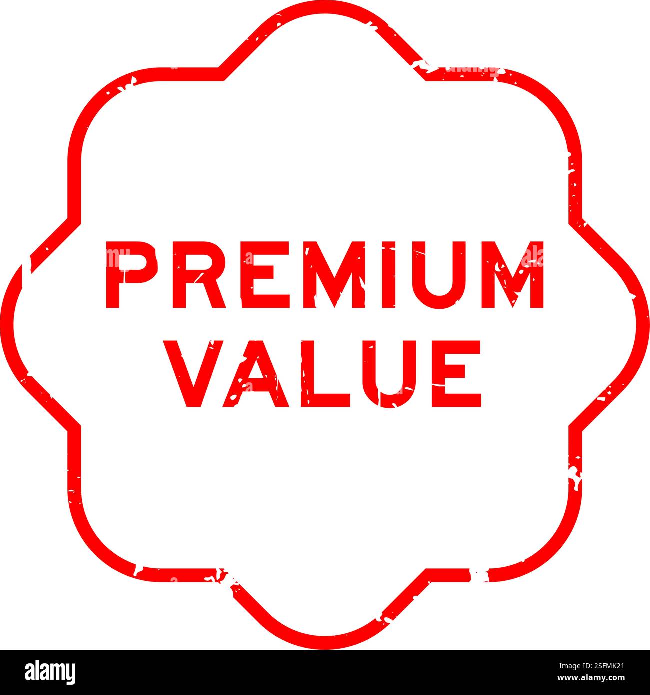 Grunge red premium value word square rubber seal stamp on white background Stock Vector Image ...