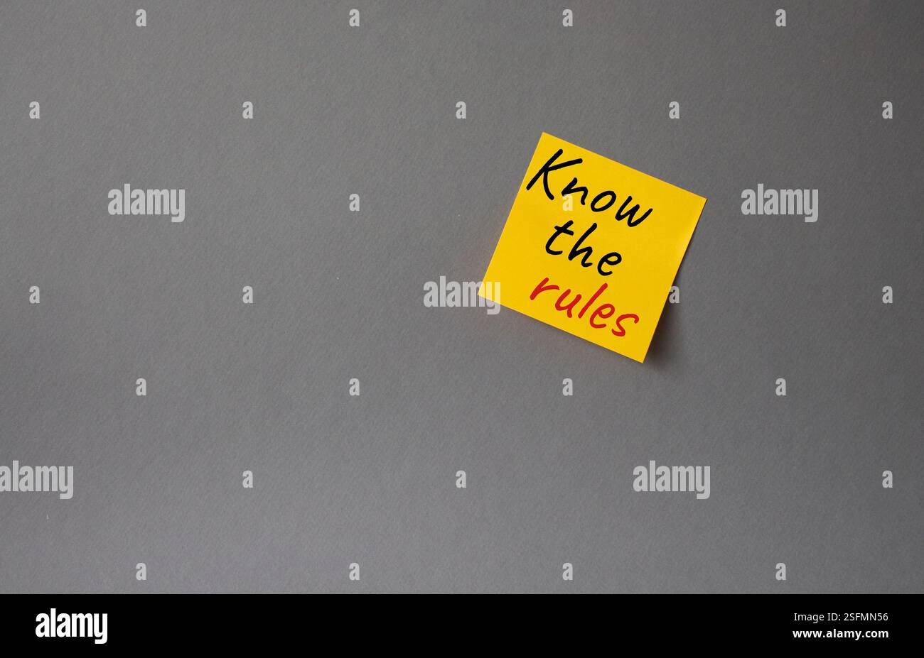 Know the rules symbol. Concept words Know the rules om orange steaky ...