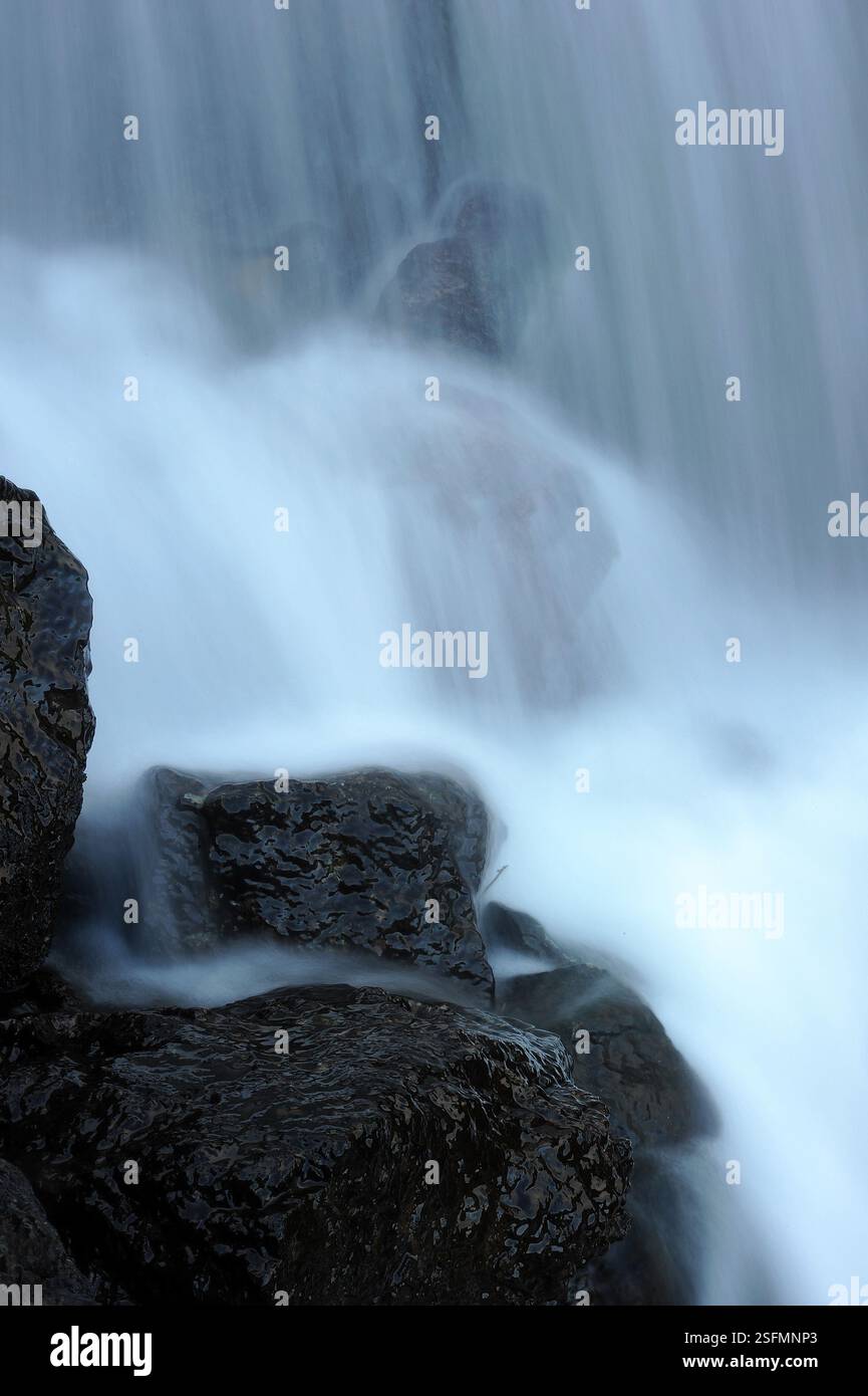 Tributary of the Afon Tarell at the side of the A470 between Storey ...