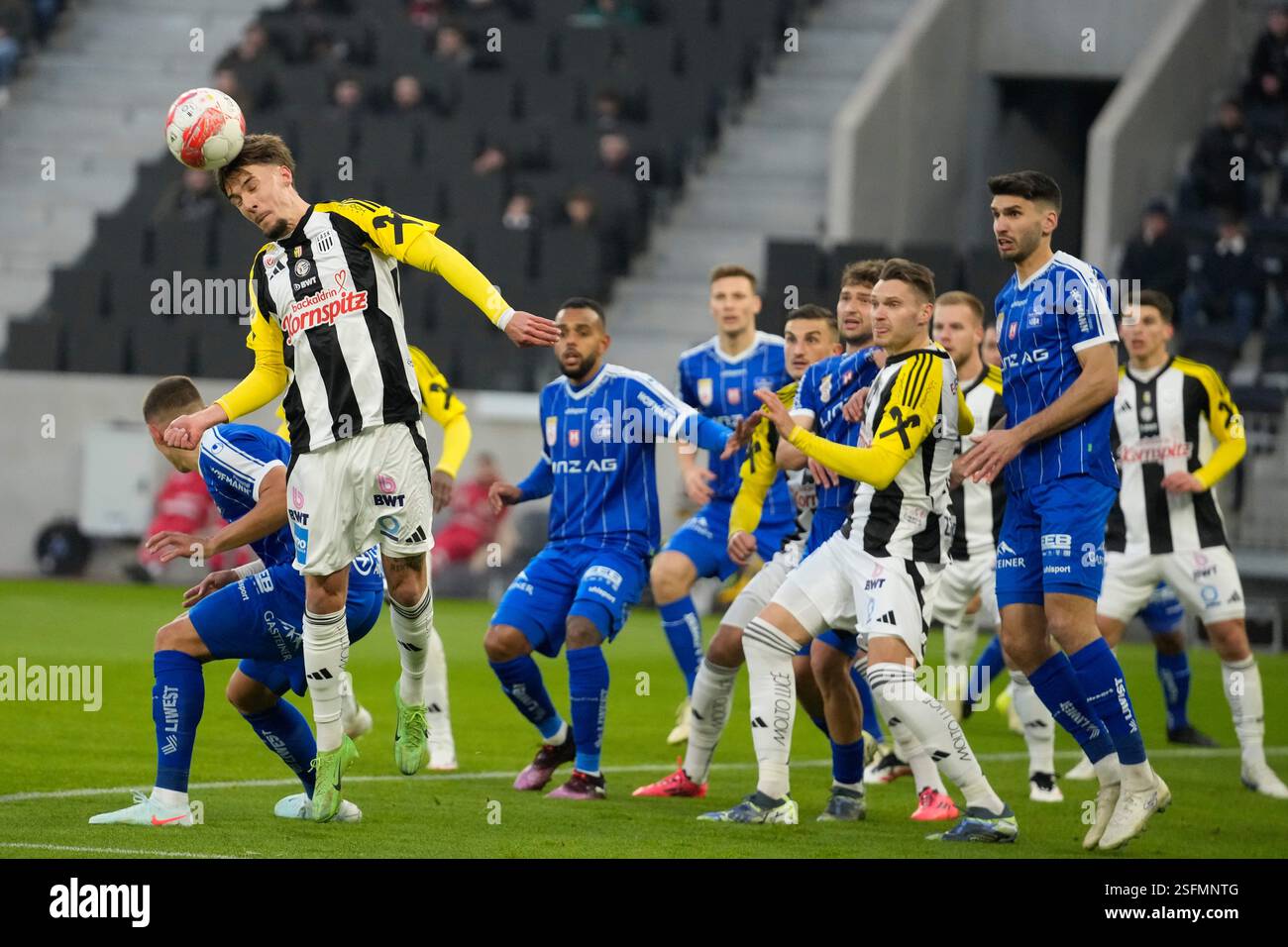 Linz, Austria. 09th Feb, 2025. LINZ, AUSTRIA - FEBRUARY 9: A header of ...