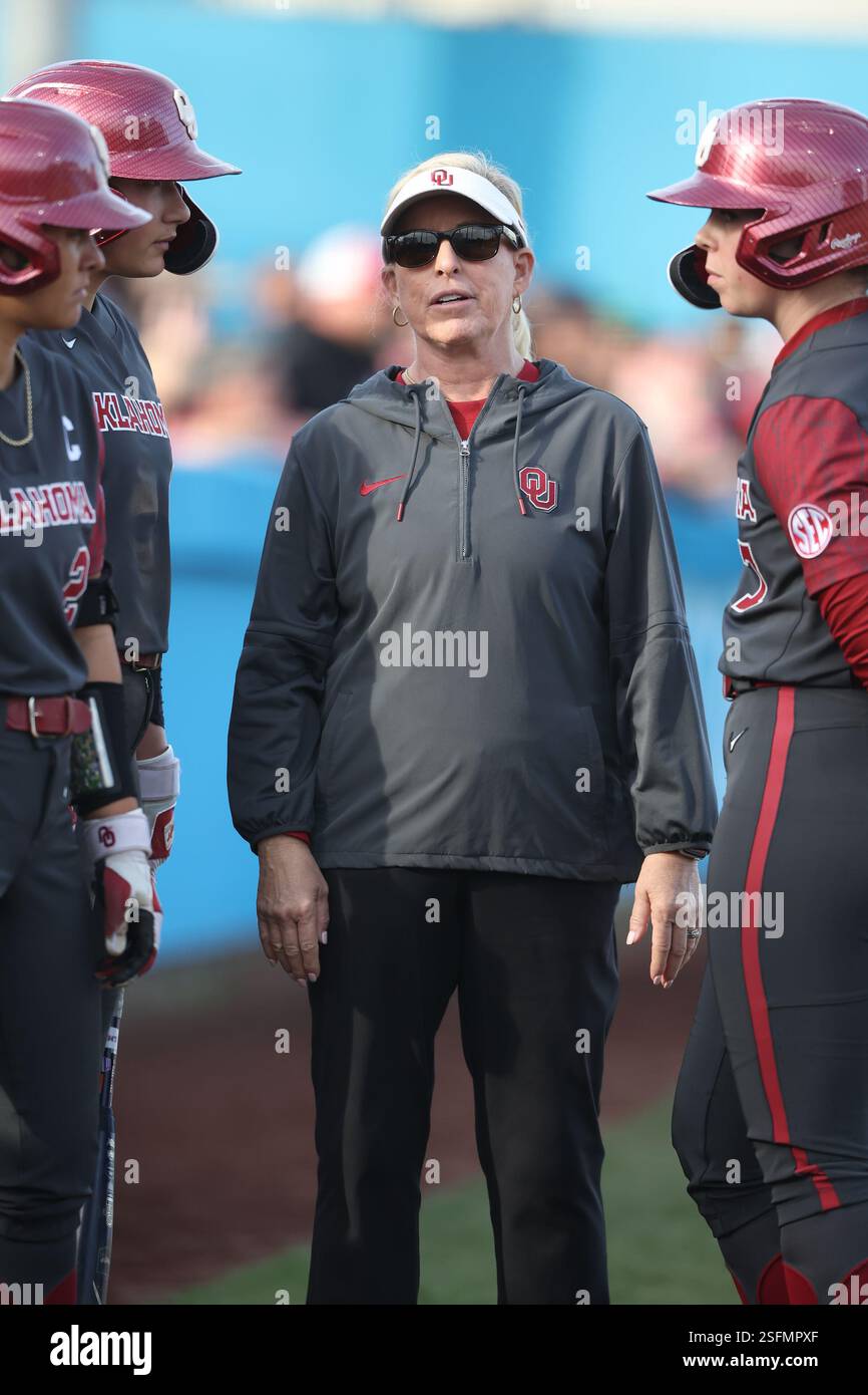 February 8, 2025: Oklahoma's Head Coach, Patty Gasso during a game ...