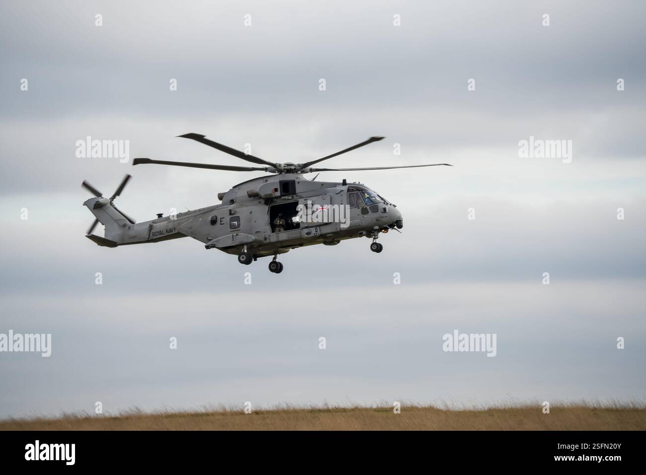 British Royal Navy Agusta-Westland Merlin HM.2 AW101 helicopter ...