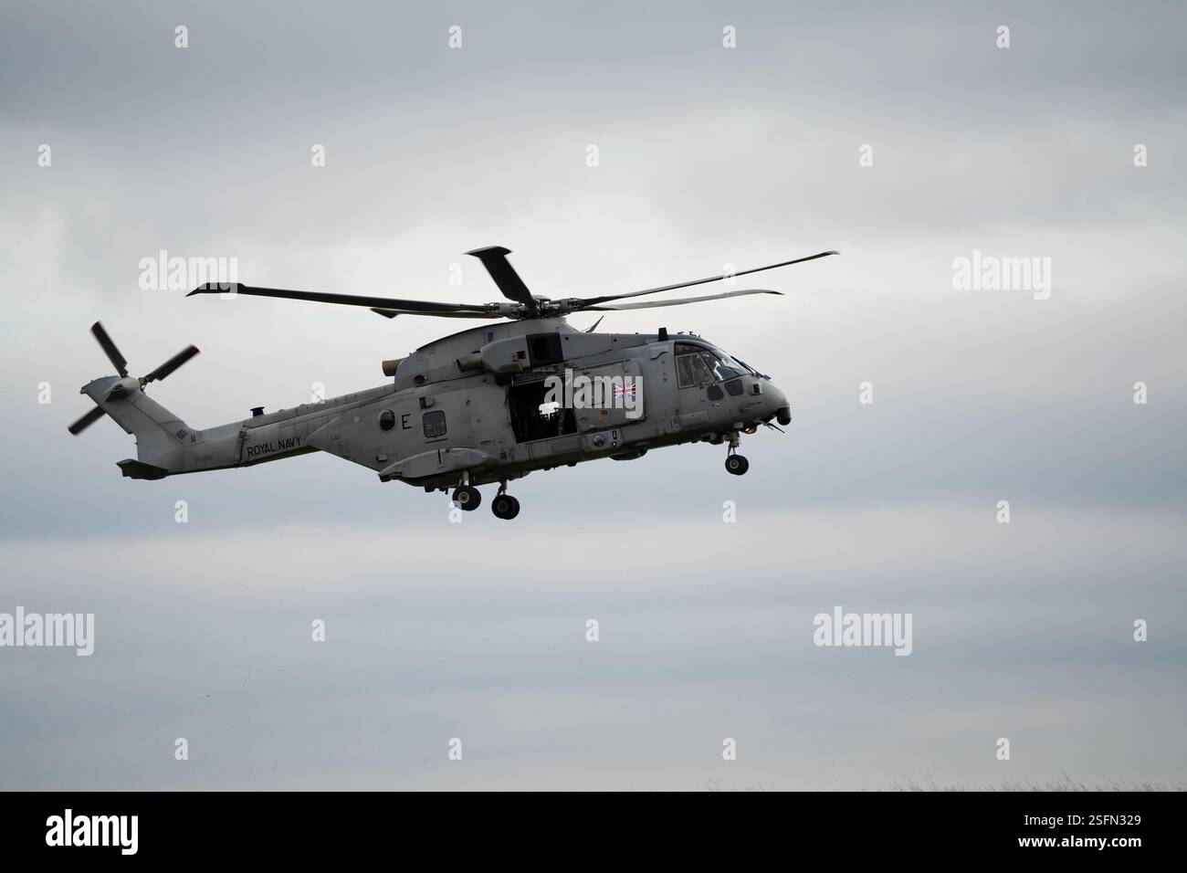 British Royal Navy Agusta-Westland Merlin HM.2 AW101 helicopter ...