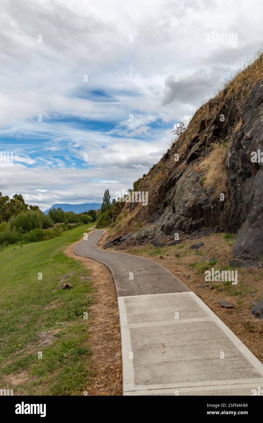 walking path through nature reserve jordan river trail near Pontville ...