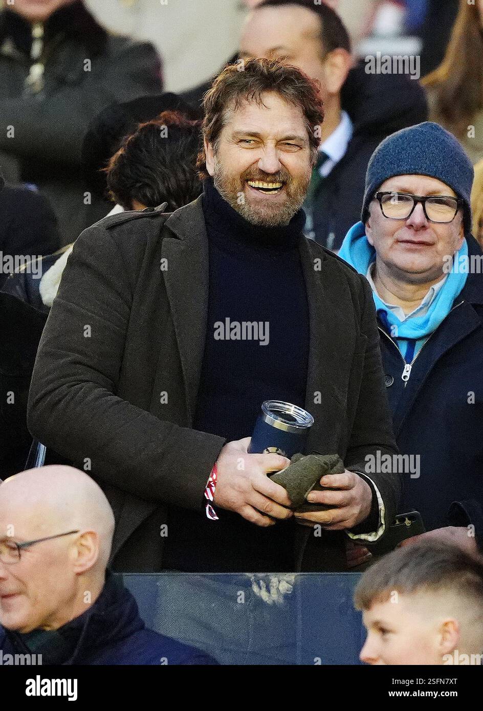 Actor Gerard Butler during the Guinness Men's Six Nations match at ...