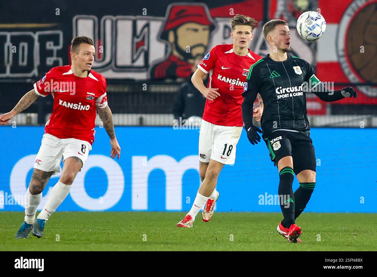 Alkmaar, Netherlands. 09th Feb, 2025. ALKMAAR - 09-02-2025, AFAS Stadium. Dutch Eredivisie ...