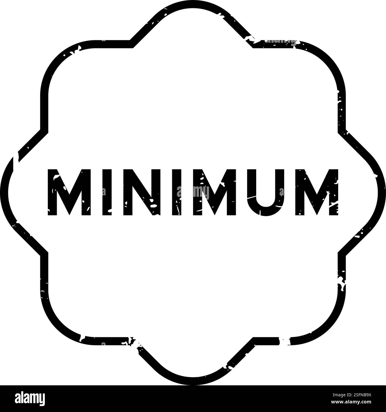 Grunge black minimum word square rubber seal stamp on white background ...