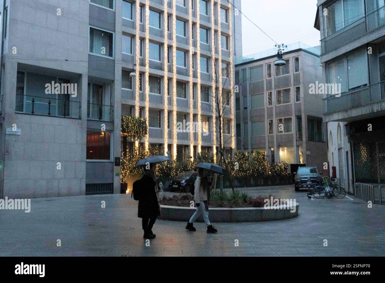 Milano, Italia. 09th Feb, 2025. Esterni dell'Hotel Casa Brera in piazzetta Bossi. Milano ...
