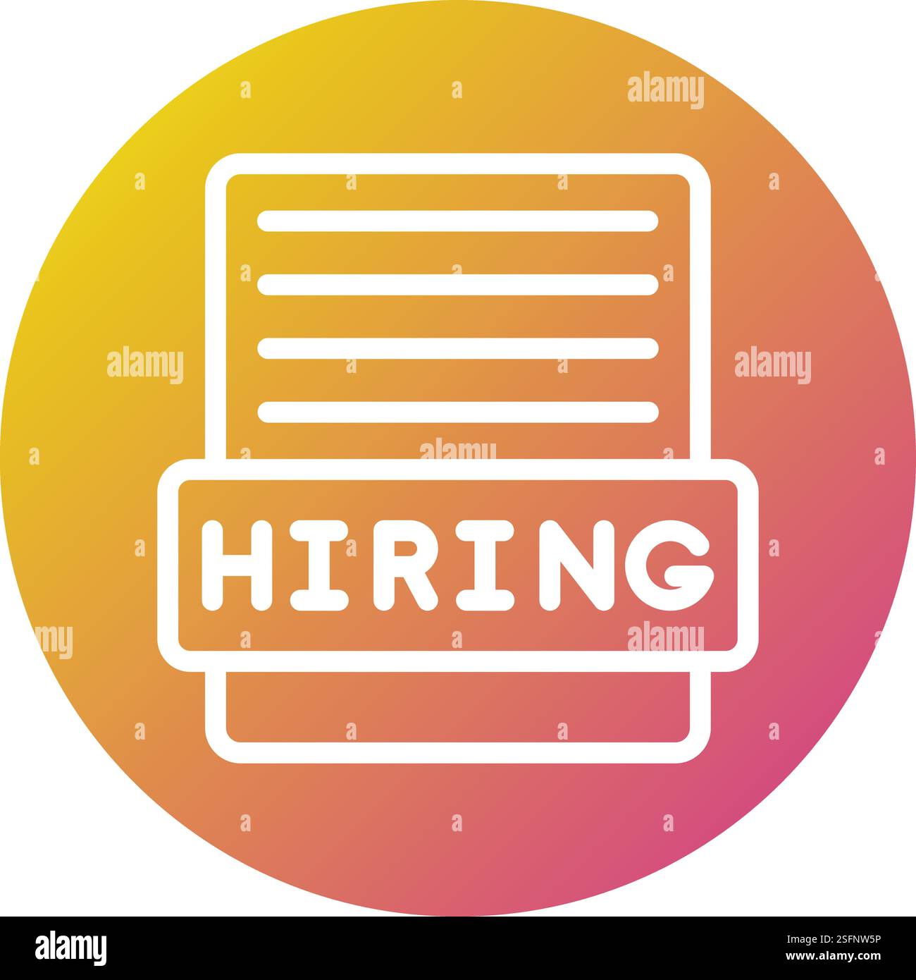 Hiring Vector Icon Design Illustration Stock Vector Image & Art - Alamy