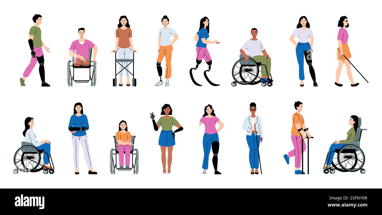 People disabilities blind characters Stock Vector Images - Alamy