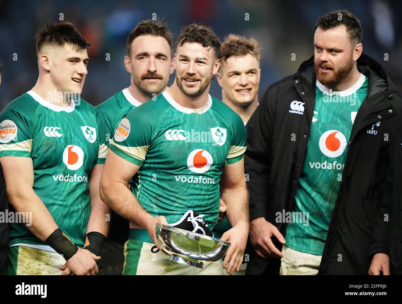 Ireland's Caelan Doris (centre) with The Centenary Quaich following the ...