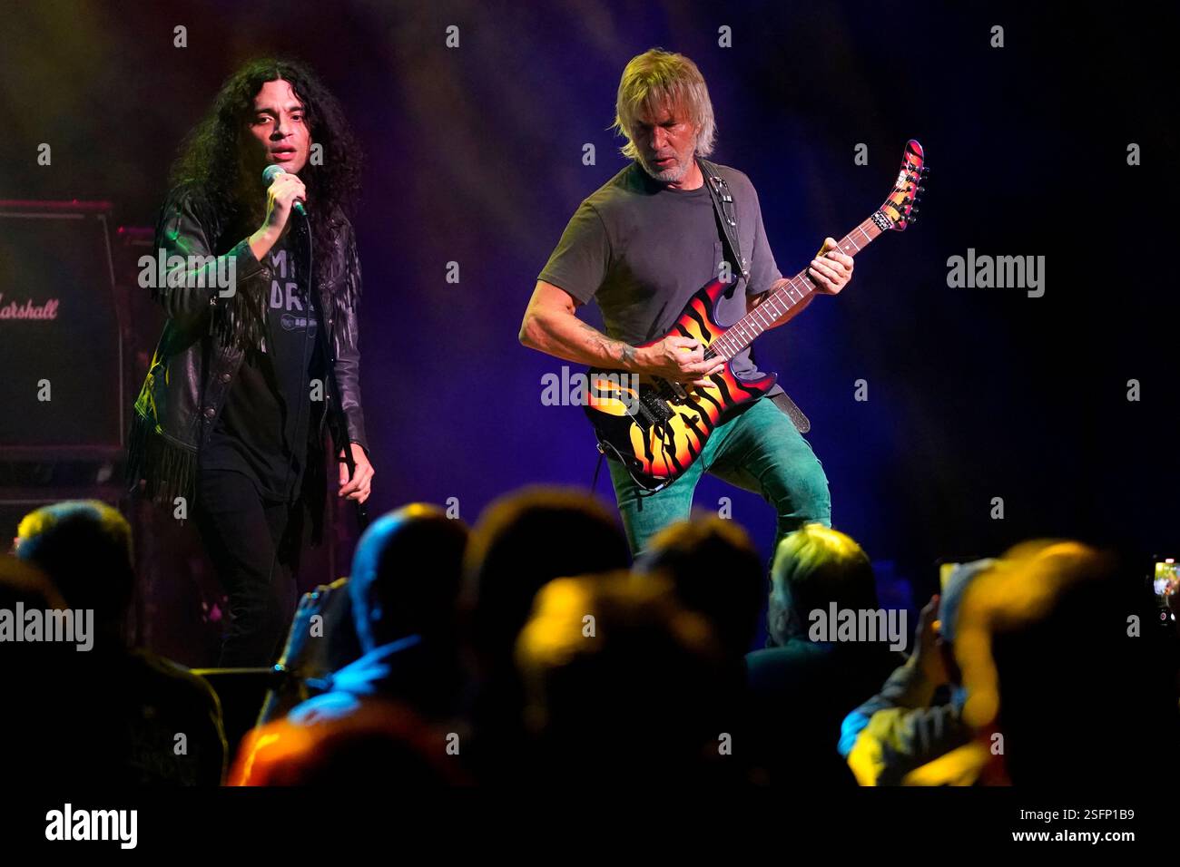 Gabriel Colon, left, and George Lynch of Lynch Mob perform on Saturday ...