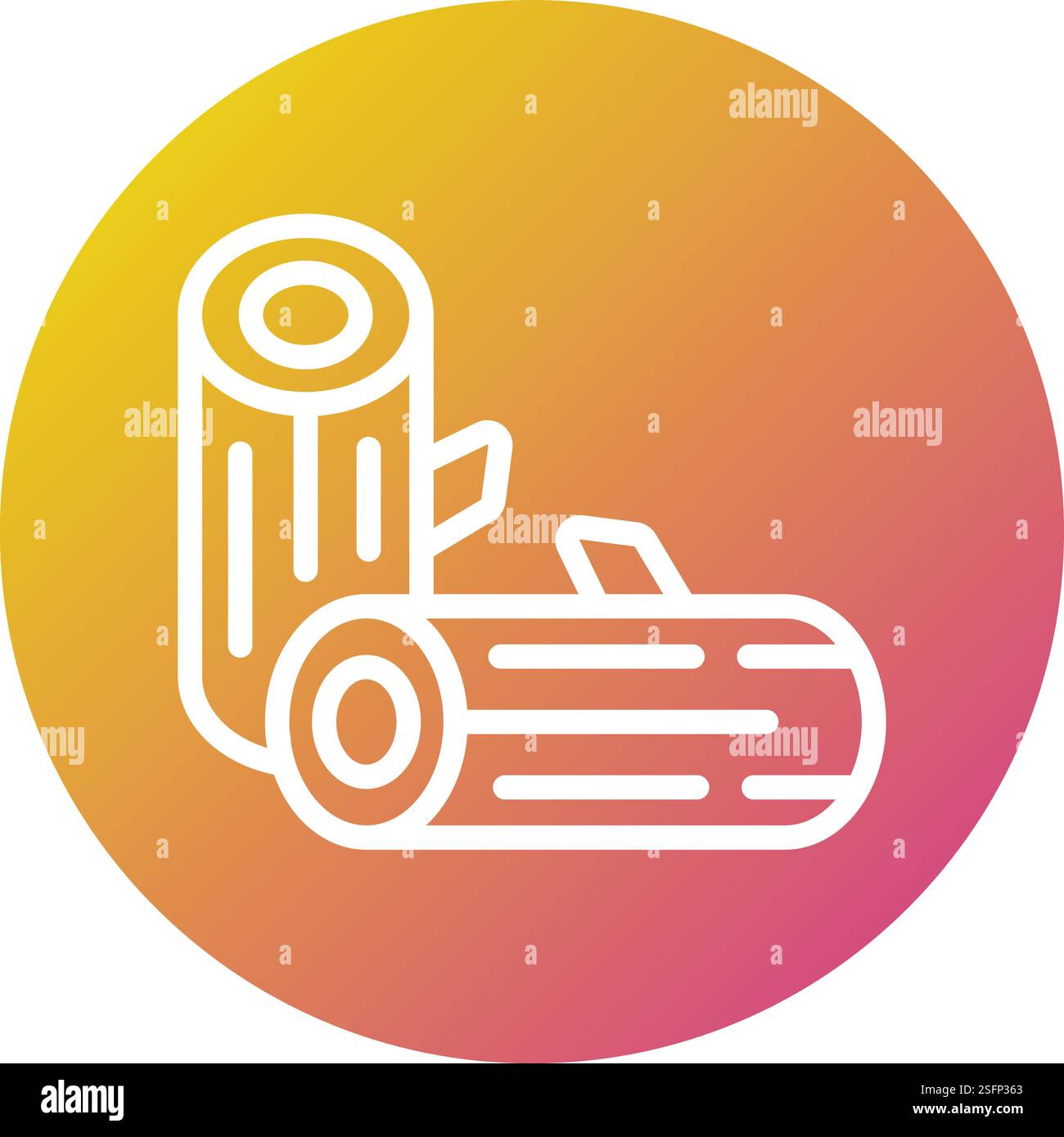 Vector icon wood log Cut Out Stock Images & Pictures - Alamy