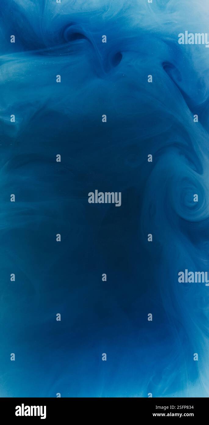 Blue background. Mist texture. Defocused color ink water haze swirl ...