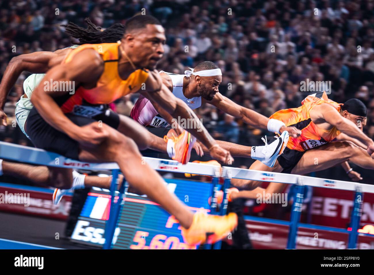Aurel MANGA (FRA), 60m Hurdles Men during the World Athletics Indoor ...