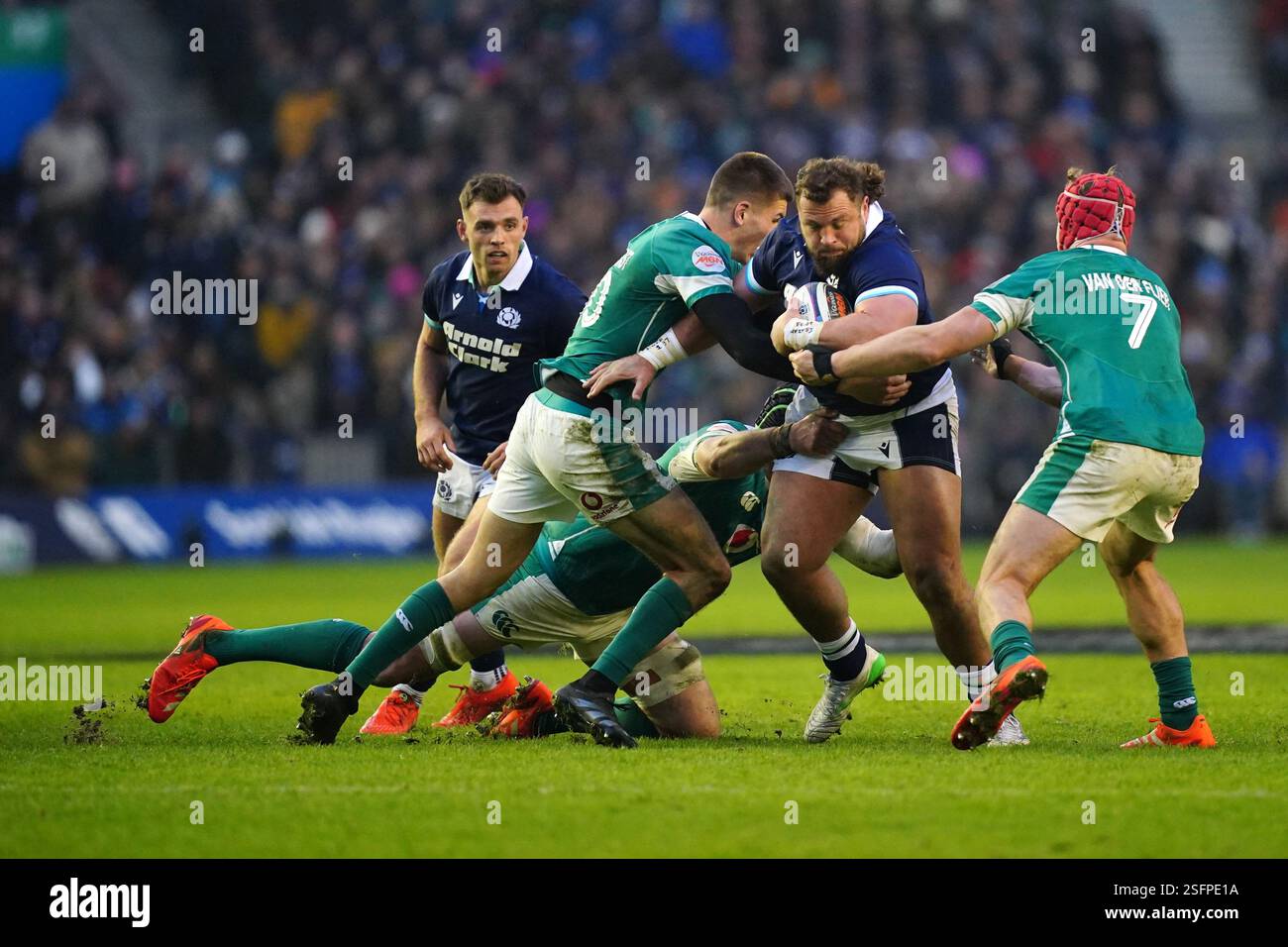 Scotland's Pierre Schoeman during the Guinness Men's Six Nations match ...