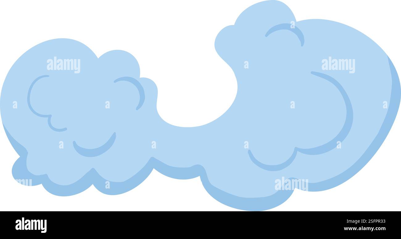 Dust cloud. Comic book little smoke puff stream clouds, cloud puffs ...