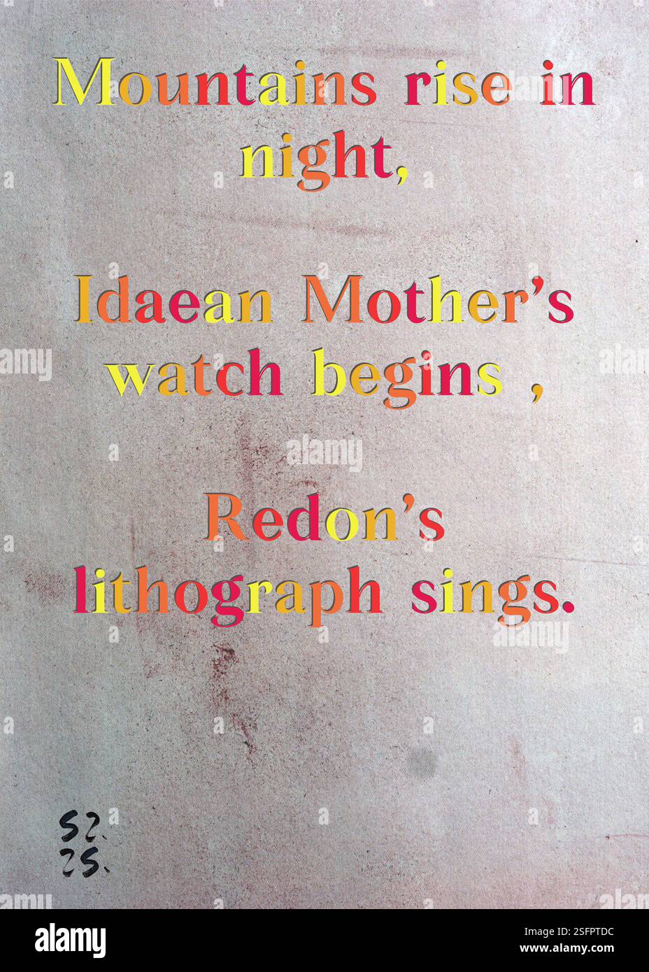 Mountains rise in night, Idaean Mother's watch begins , Redon's ...