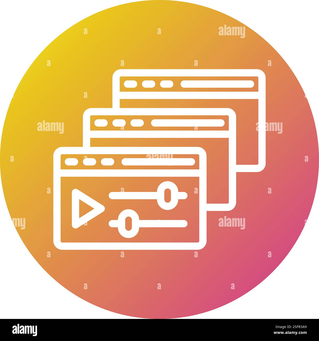 Lecture course online icon Cut Out Stock Images & Pictures - Alamy