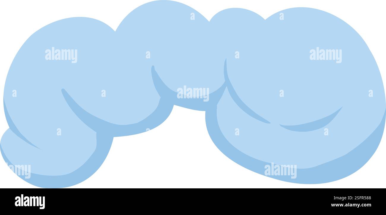 Dust cloud. Comic book little smoke puff stream clouds, cloud puffs ...