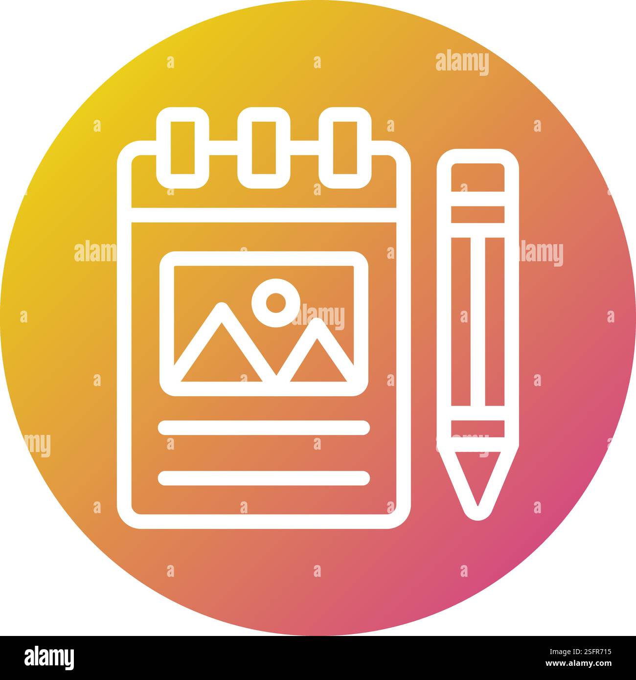 Icon notebook sketchbook Stock Vector Images - Alamy