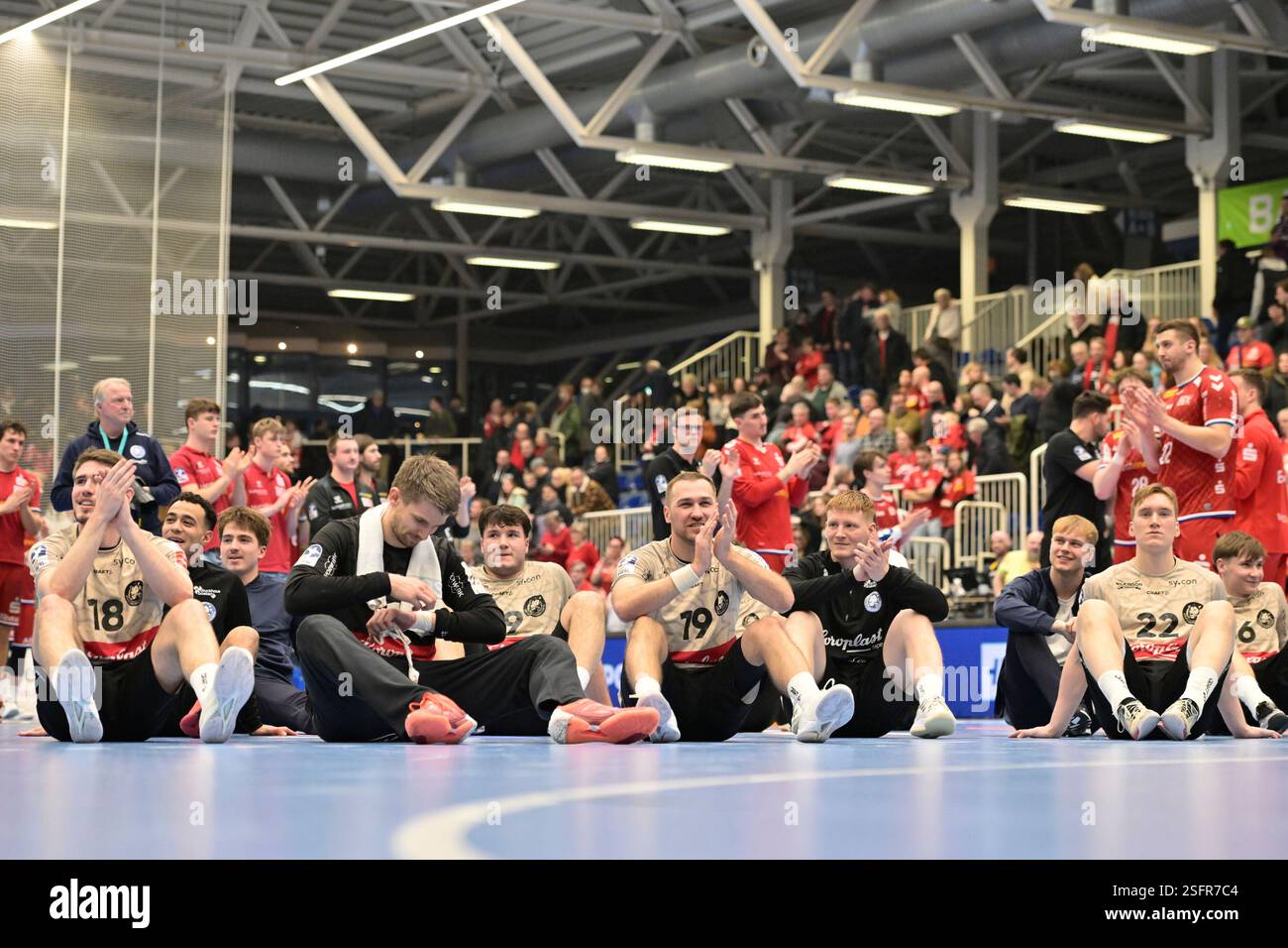 09.02.2025 Essen, Am Hallo, GER, 2. HBL, Tusem Essen vs. BHC06 2.HBL regulations prohibit any ...