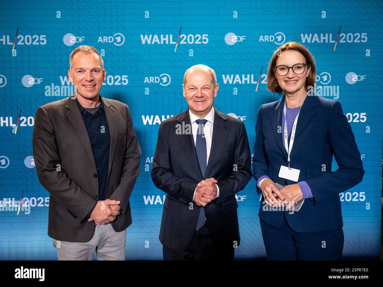 Berlin, Germany. 09th Feb, 2025. Chancellor Olaf Scholz (SPD), stands ...