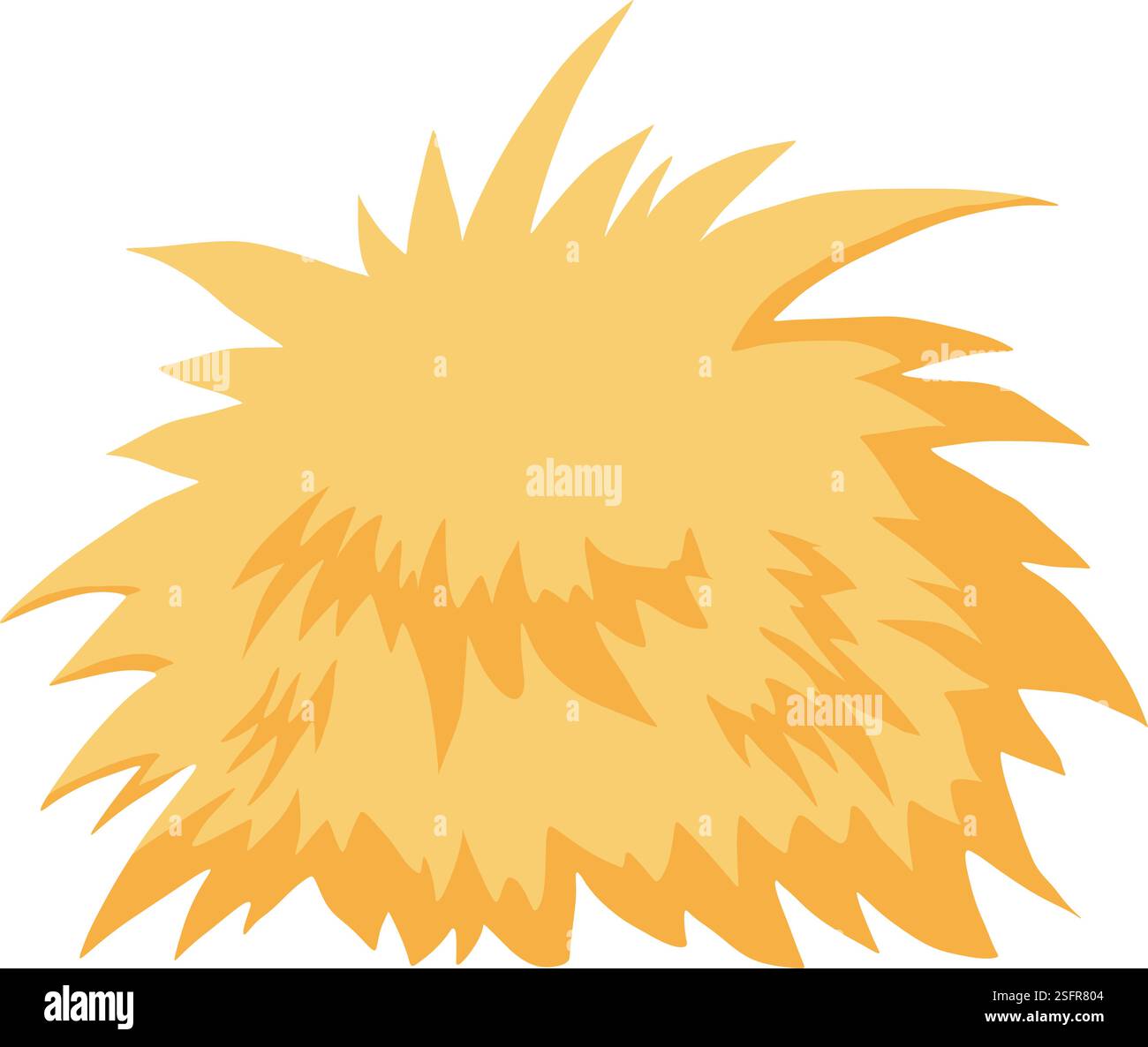 Cartoon agricultural haycock. Bale of hay, rural haystack, rolled stack ...