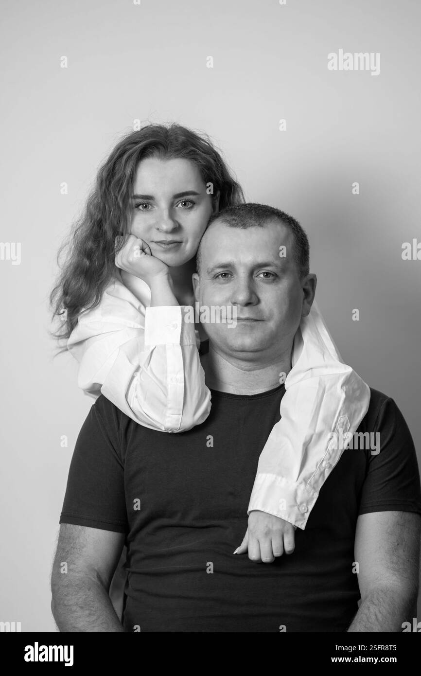 Tenderness together Black and White Stock Photos & Images - Alamy