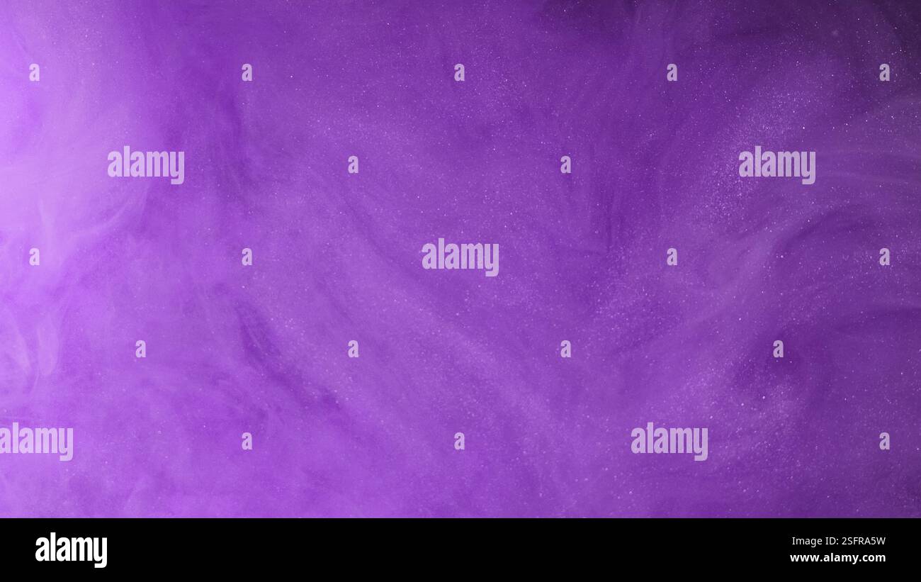 Sparkle color cloud. Magic smoke. Defocused purple glow haze paint ink ...