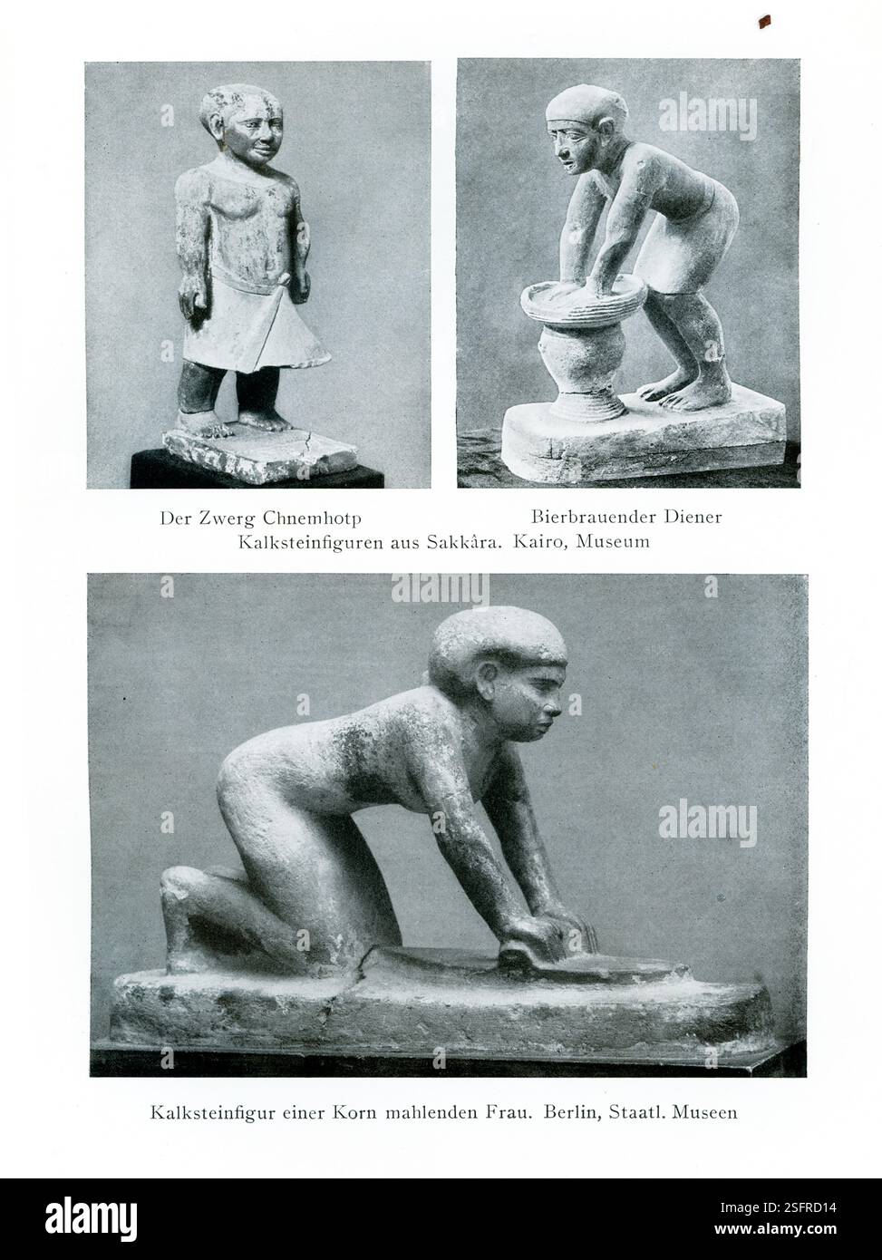 These three limestone statues are from Saqqara (they were taken to the ...