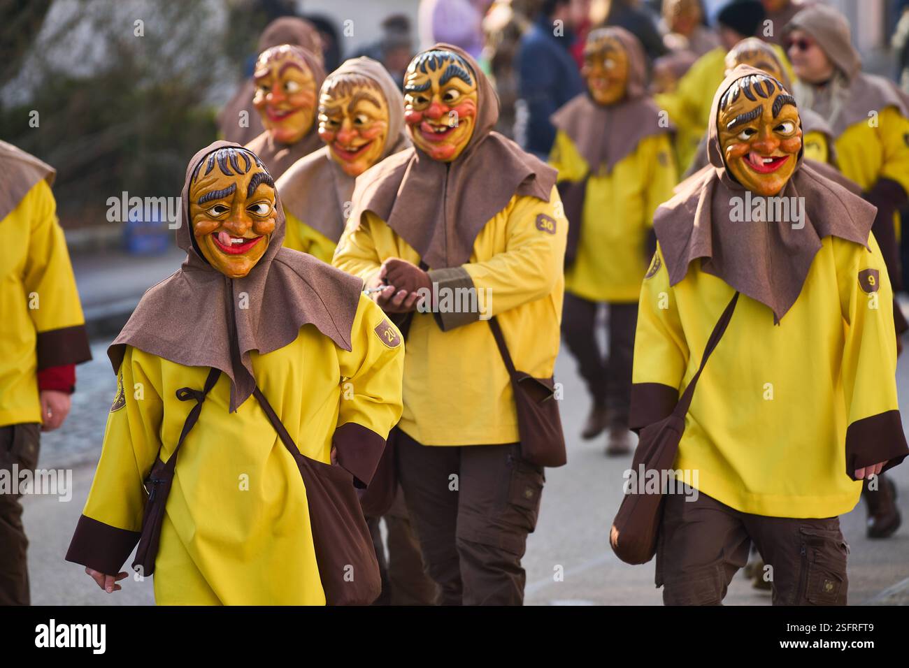 Mertingen, Bavaria, Germany - February 9, 2025: Big carnival parade in ...