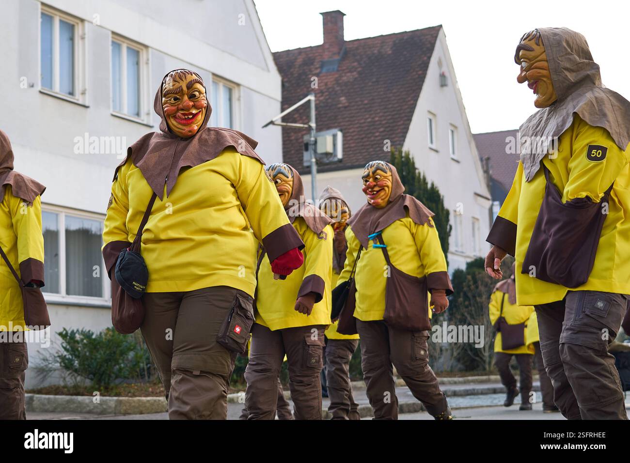 Mertingen, Bavaria, Germany - February 9, 2025: Big carnival parade in ...