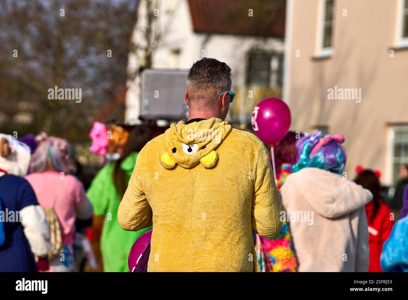 Mertingen, Bavaria, Germany - February 9, 2025: Big carnival parade in ...