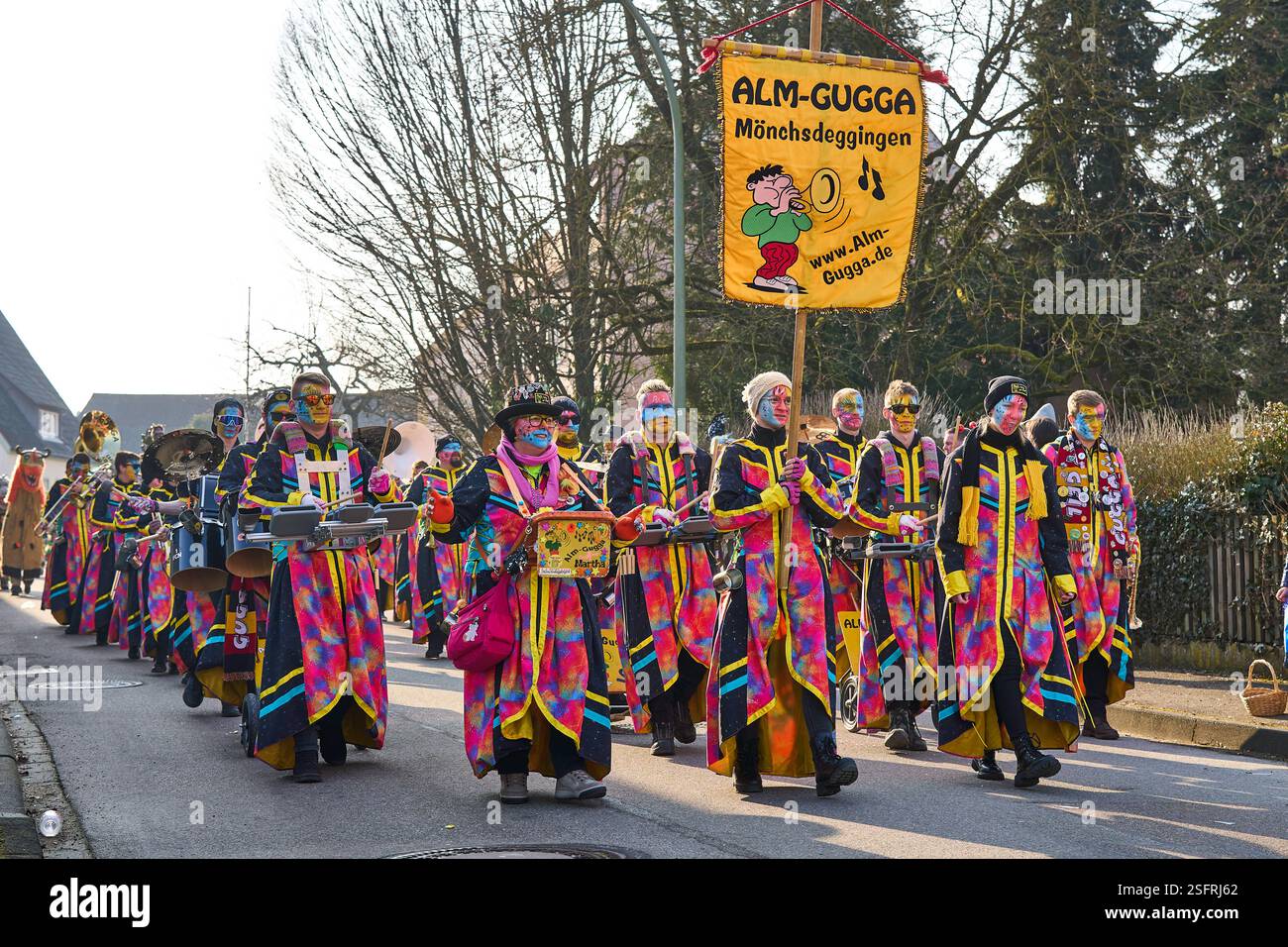 Mertingen, Bavaria, Germany - February 9, 2025: Big carnival parade in ...