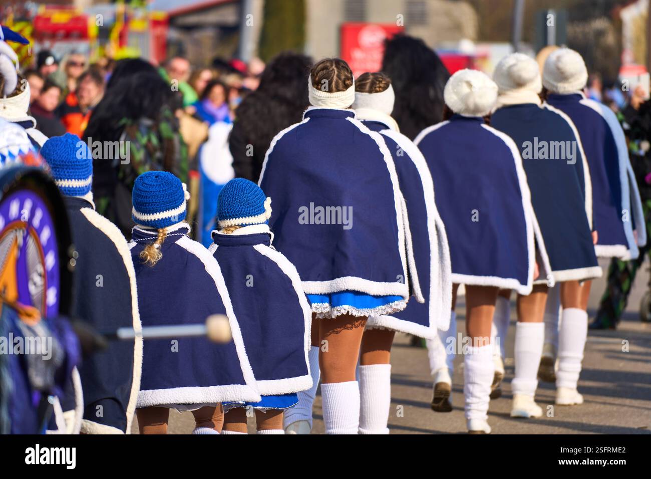 Mertingen, Bavaria, Germany - February 9, 2025: Big carnival parade in ...