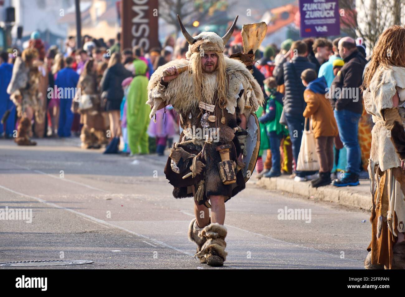 Mertingen, Bavaria, Germany - February 9, 2025: Big carnival parade in ...