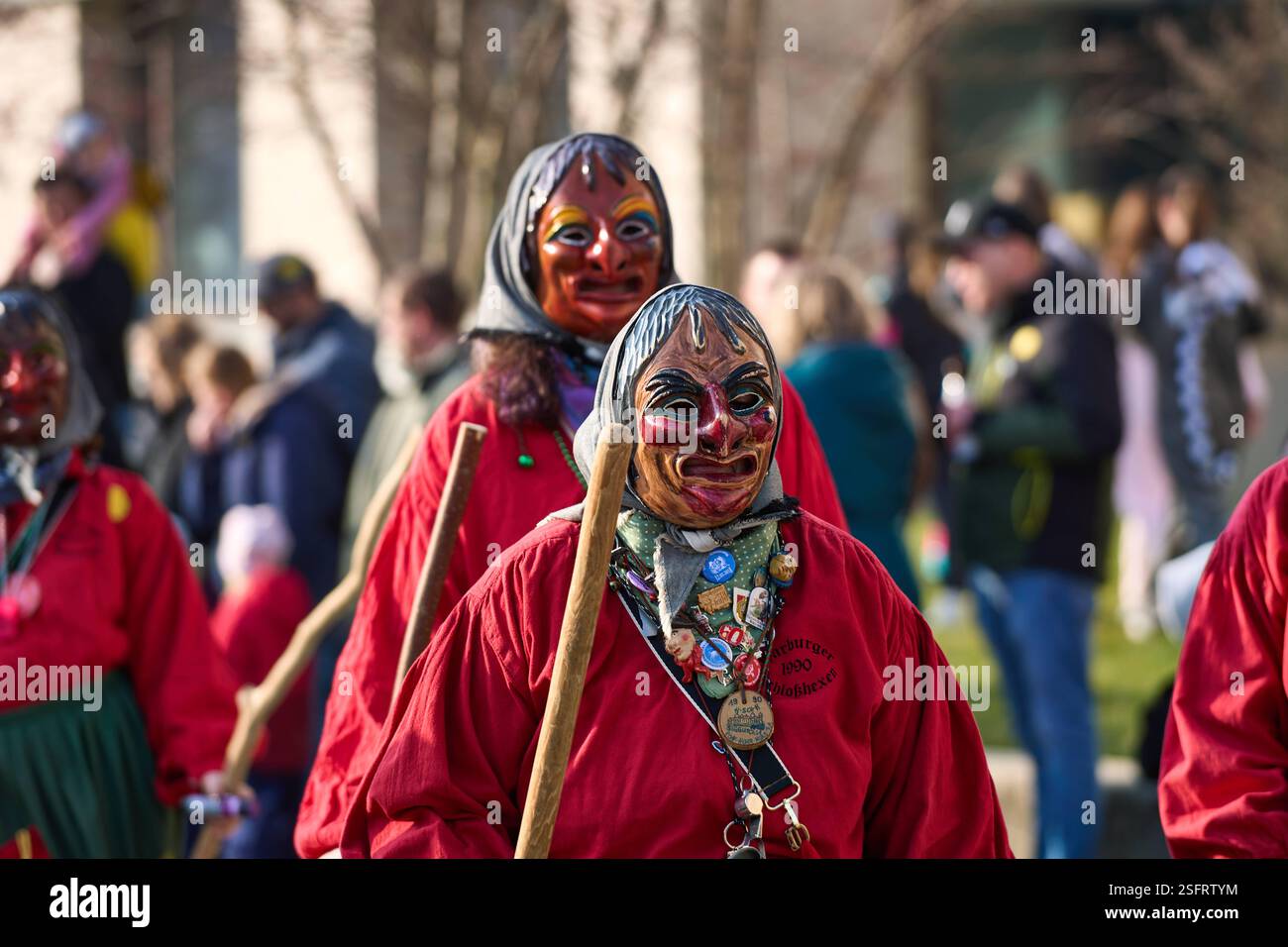 Mertingen, Bavaria, Germany - February 9, 2025: Big carnival parade in ...