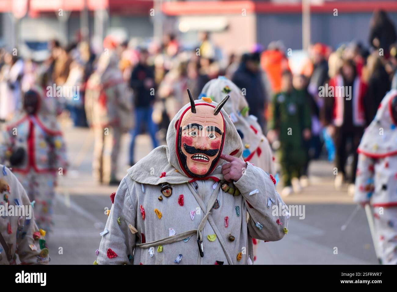 Mertingen, Bavaria, Germany - February 9, 2025: Big carnival parade in ...