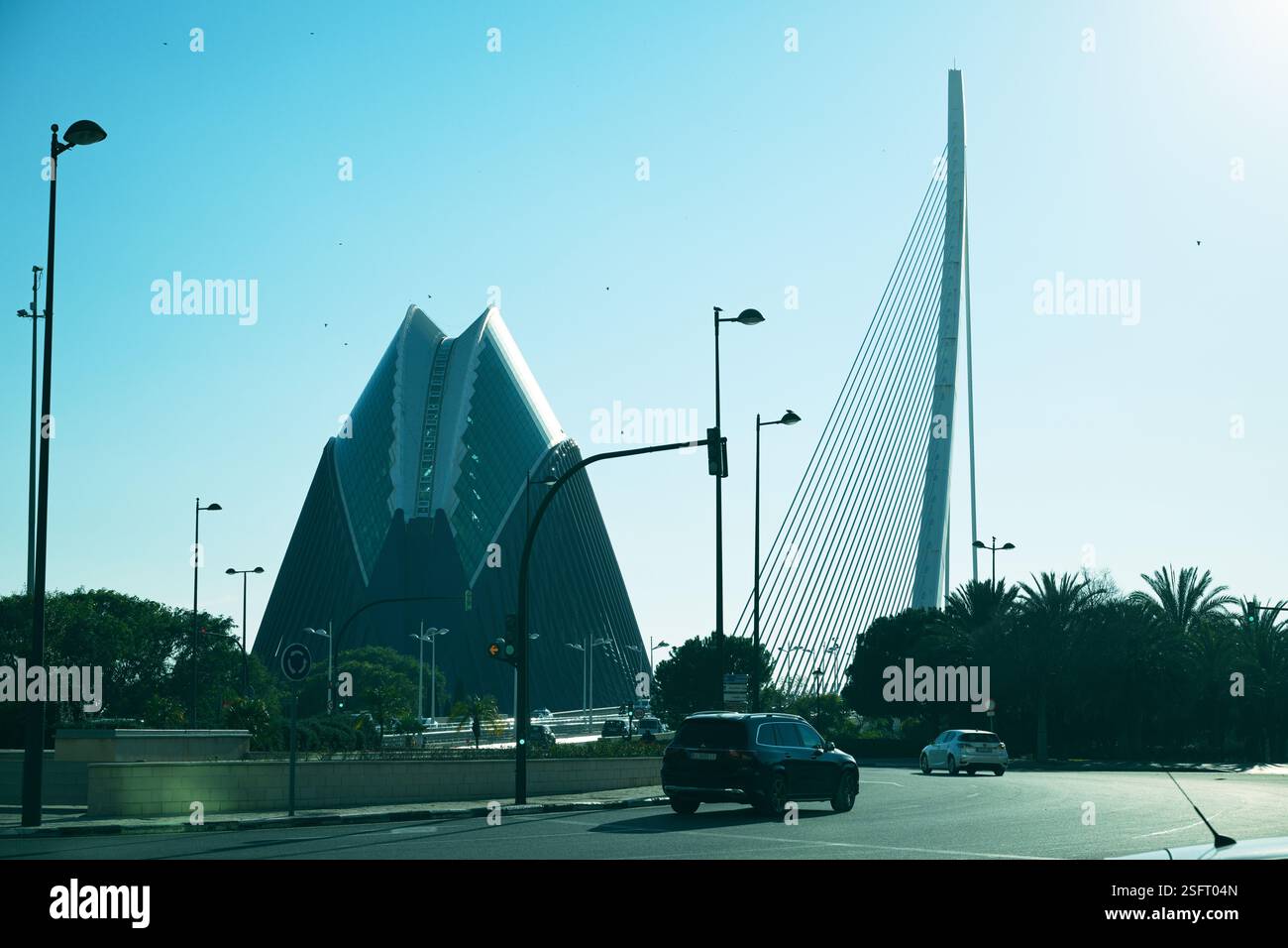 Buildings of the City of Arts and Sciences are seen in Valencia, Spain ...