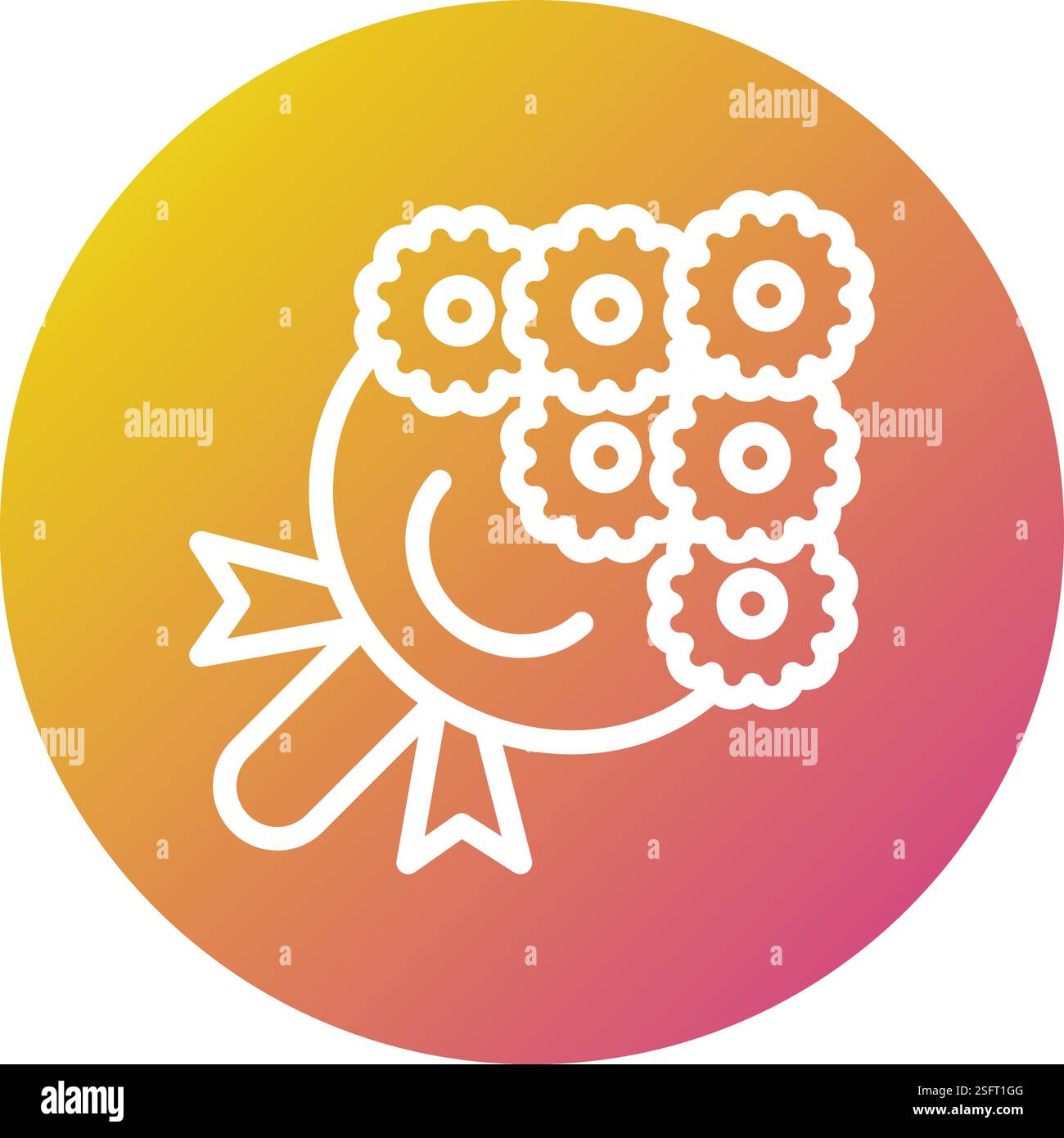 Bouquet design icons Cut Out Stock Images & Pictures - Alamy