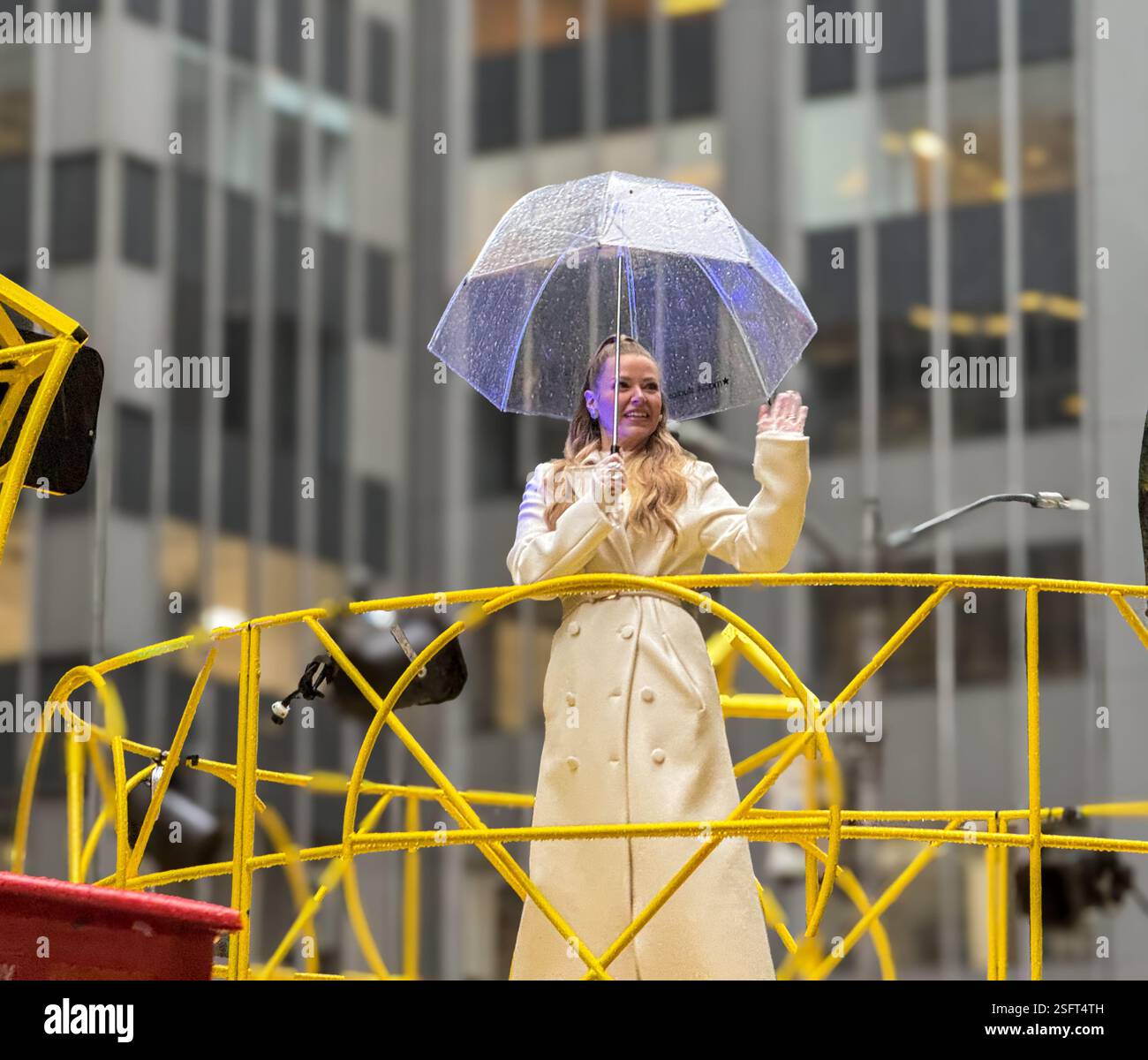 New York, New York, November 28, 2024: Ariana Madix rides a float ...