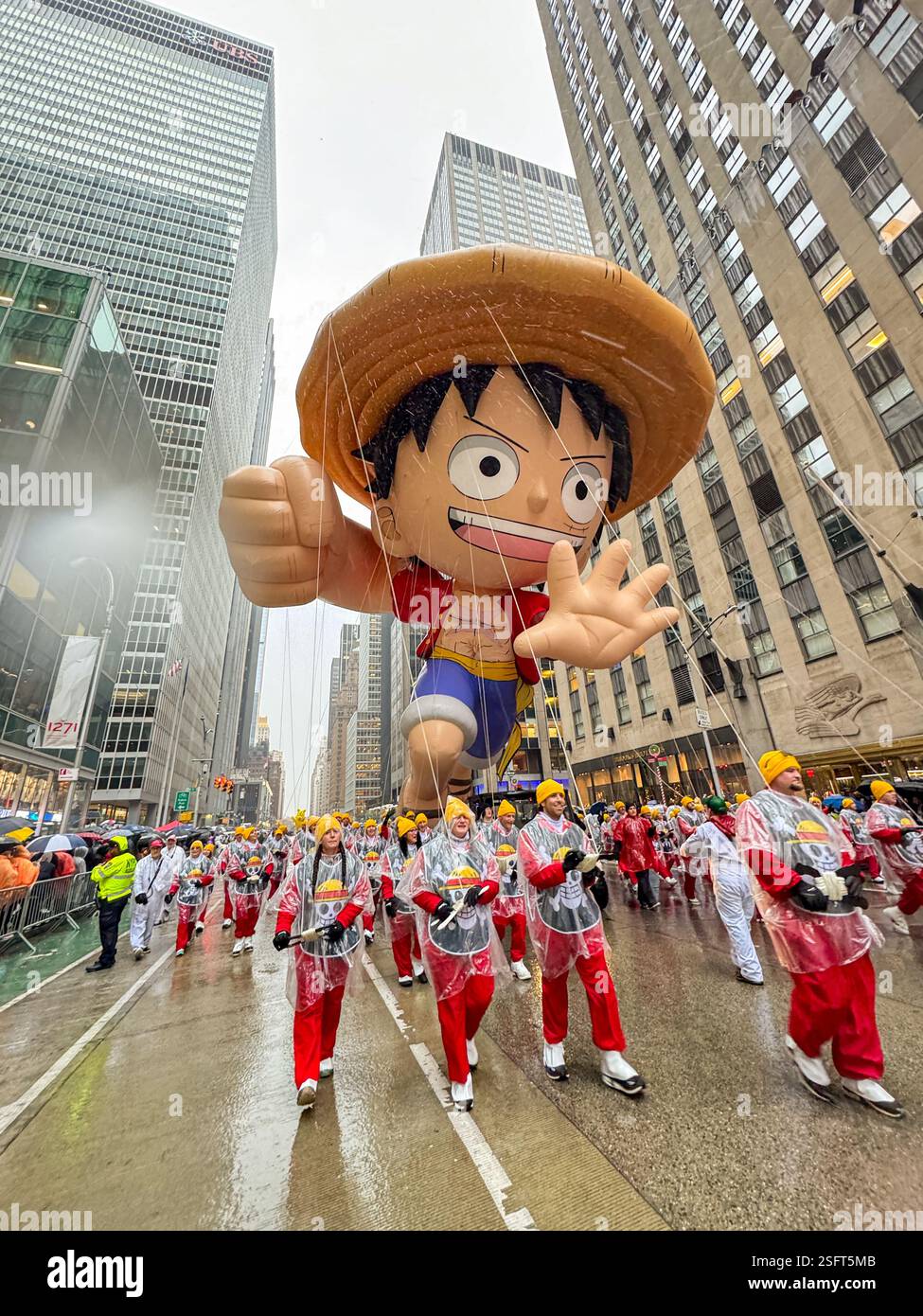 New York, New York, November 28, 2024: The Monkey D. Luffy balloon ...
